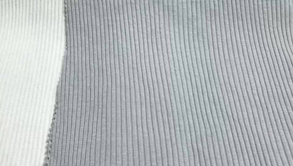 Eco-friendly Knit Bamboo Cotton 4x4 Ribbed Stretch Bamboo Rib Fabric ...