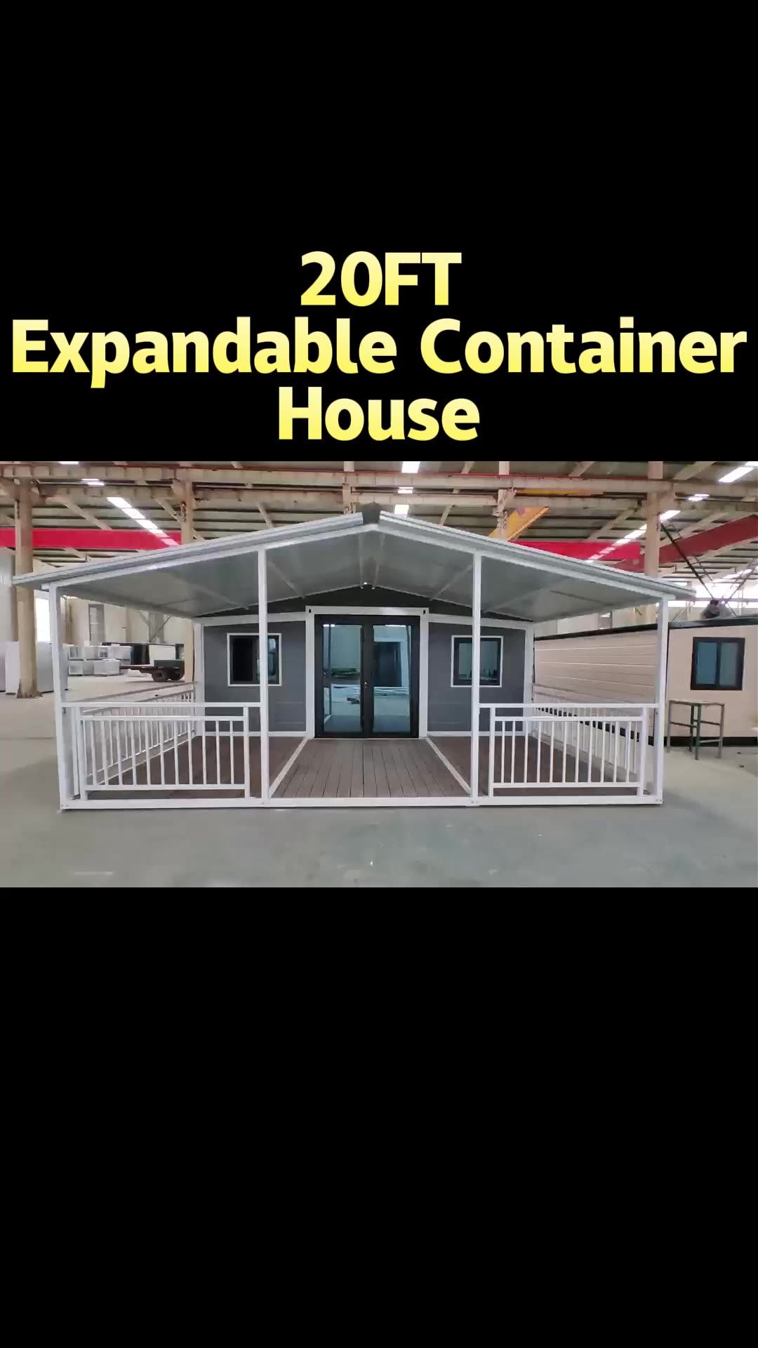 Luxury Terrace Prefab Shipping Container Homes Easy Install Expandable ...