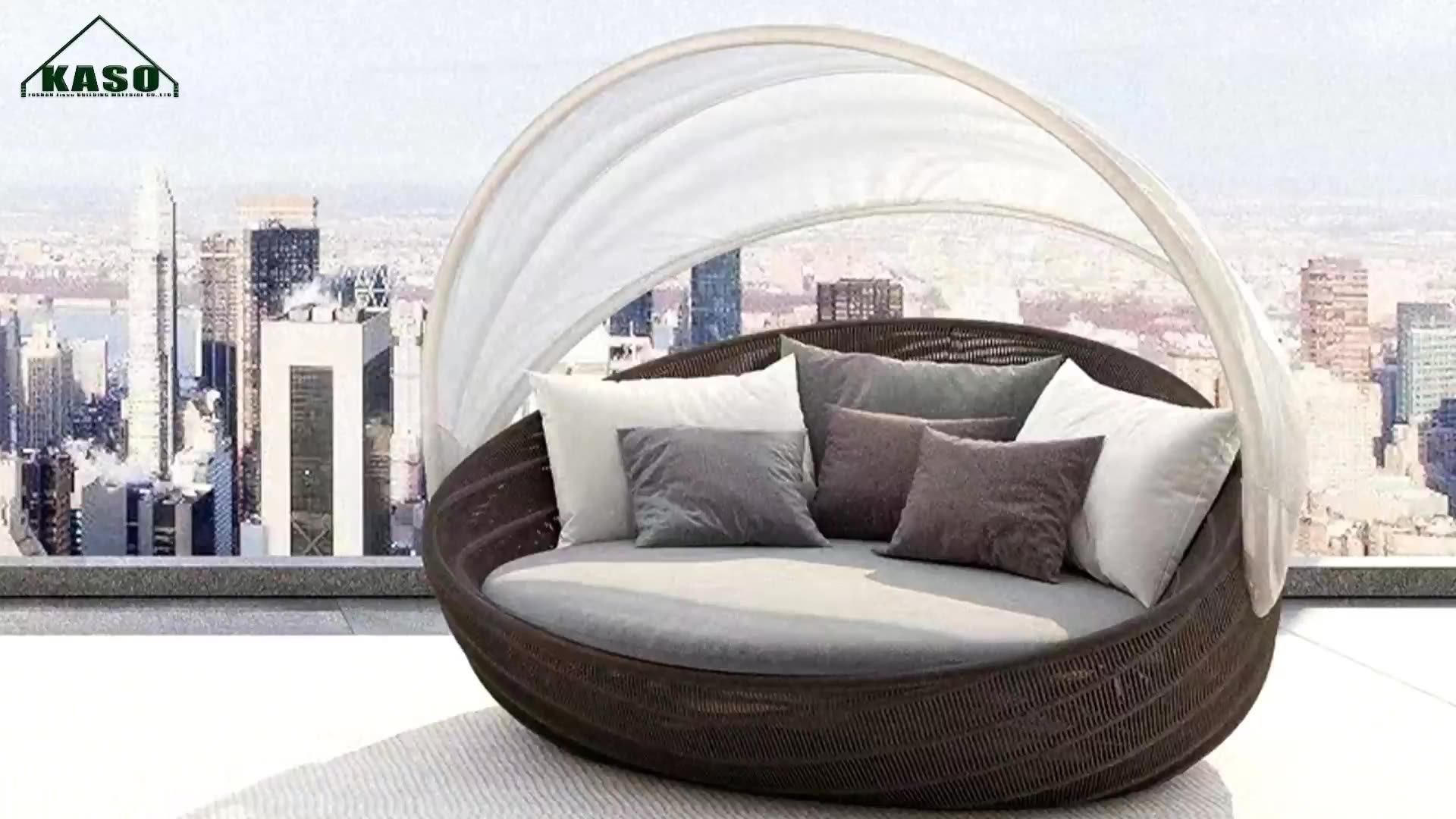 Modern Day Bed Patio Furniture Hotel Luxury Teak Rope Garden Sun ...