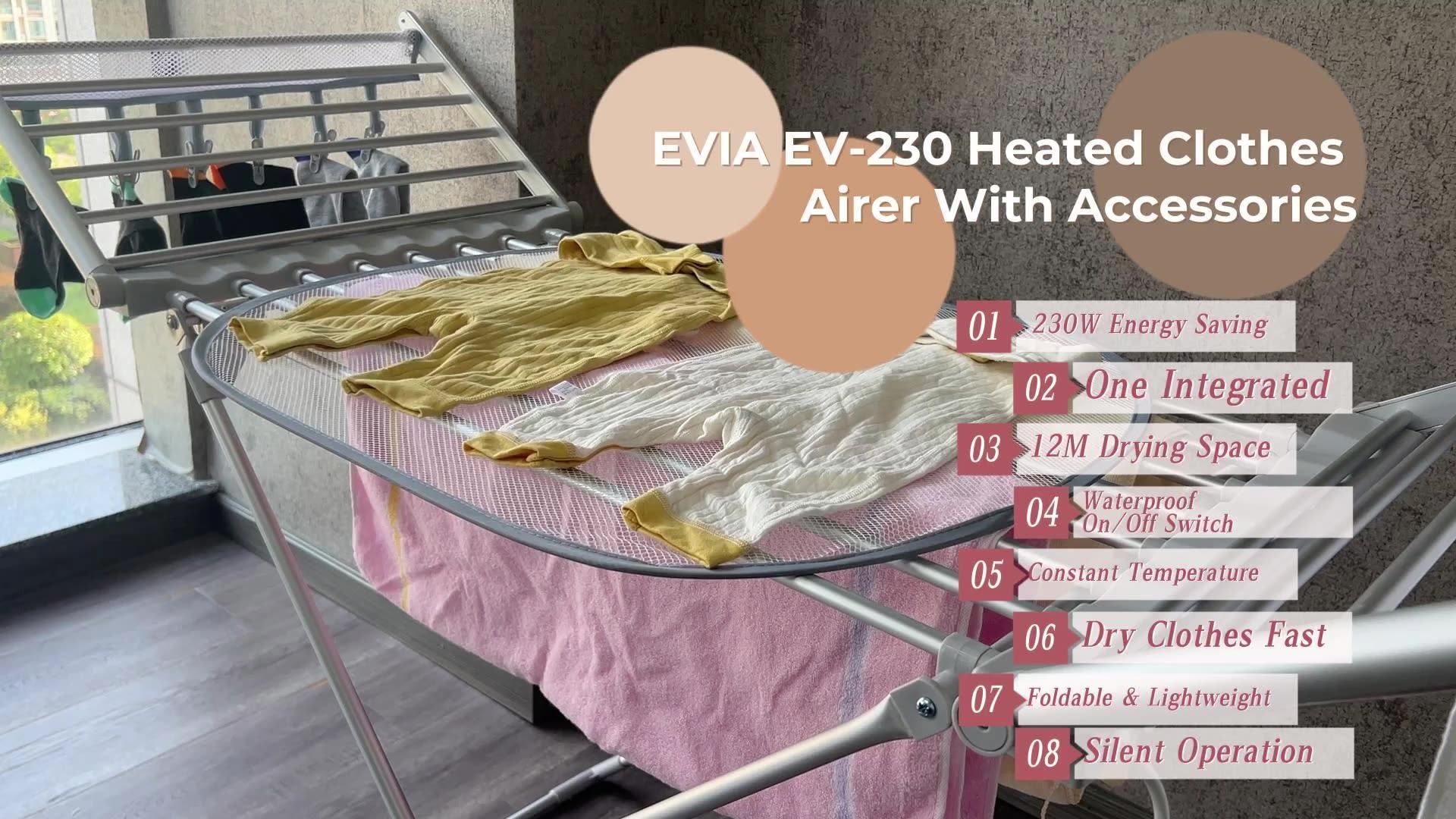 Evia Balcony Aluminium Portable Folding Dryer Cloth Hanger Stand ...