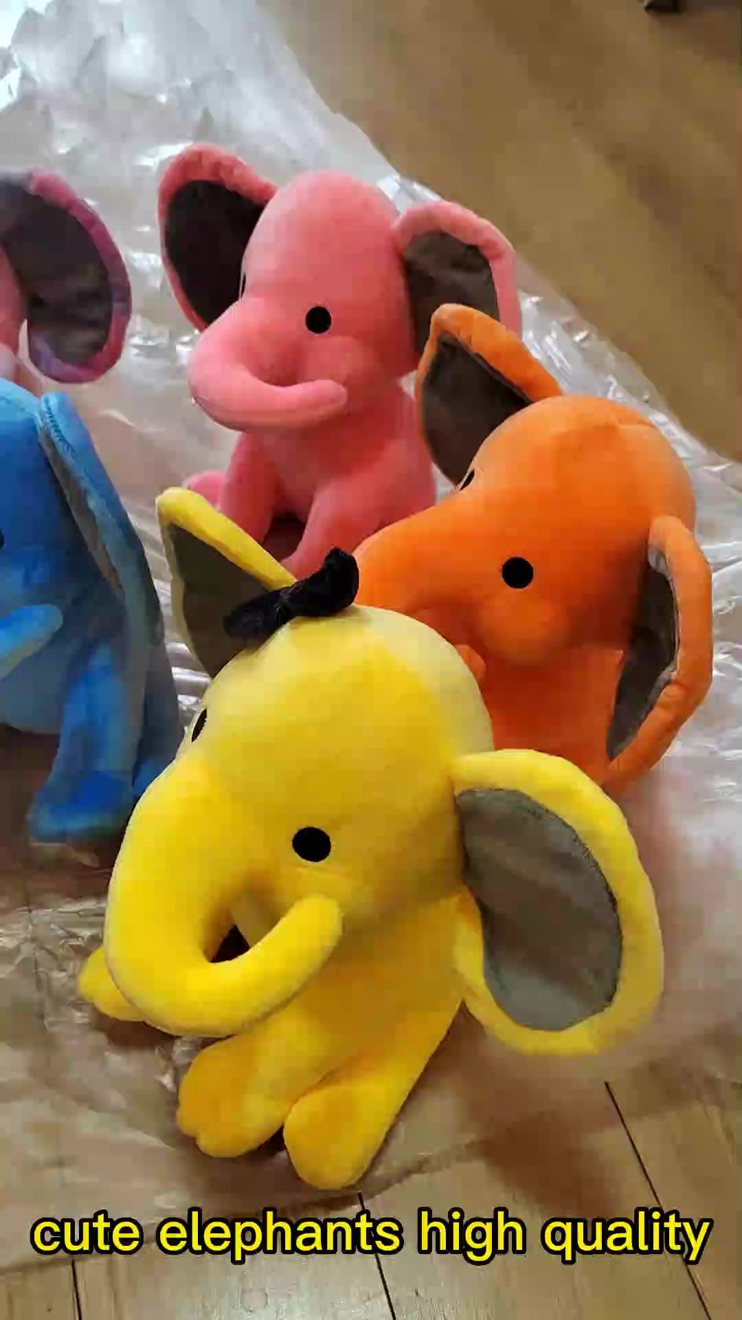 Christmas Gift Cute Plush Pp Cotton Stuffed Baby Elephants Toys With ...