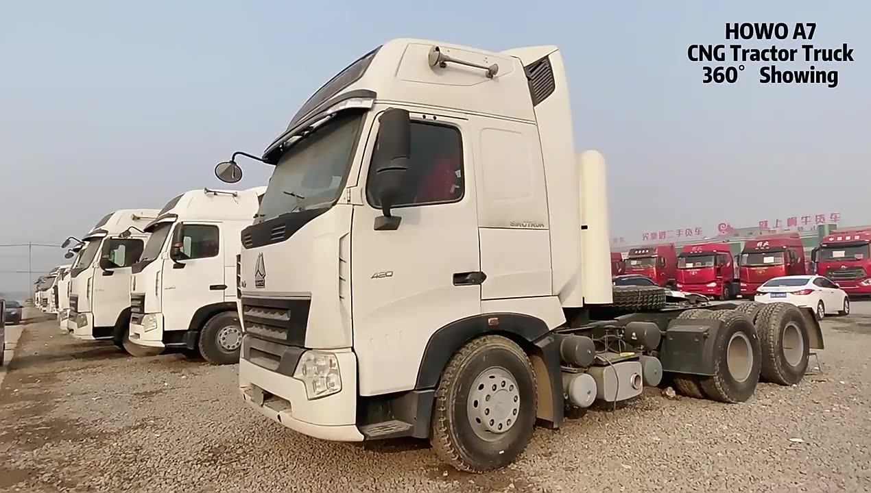 Sinotruck A7 Head Towing With Trailer Used International Cng Shacman ...