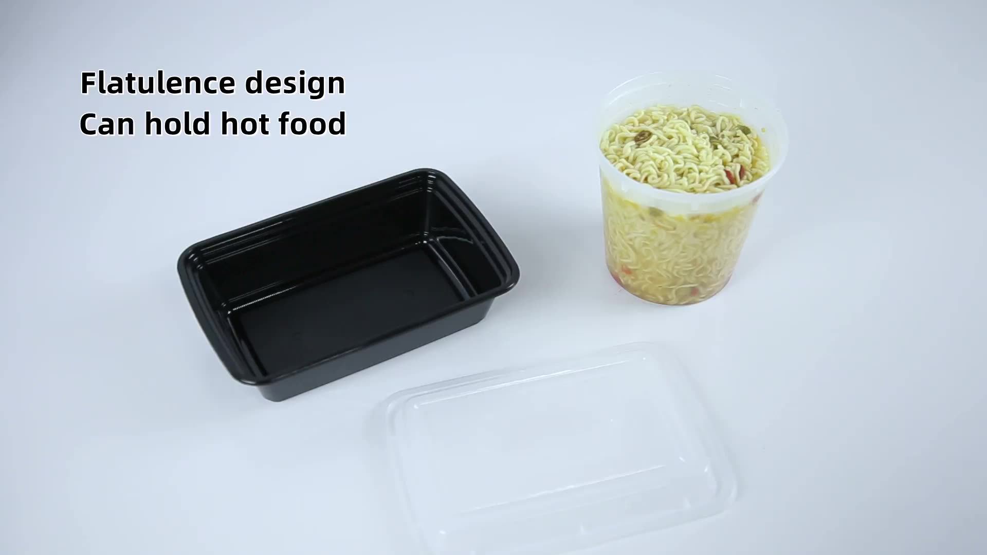 38oz Reusable Plastic Takeaway Food Container,Stackable Airtight ...