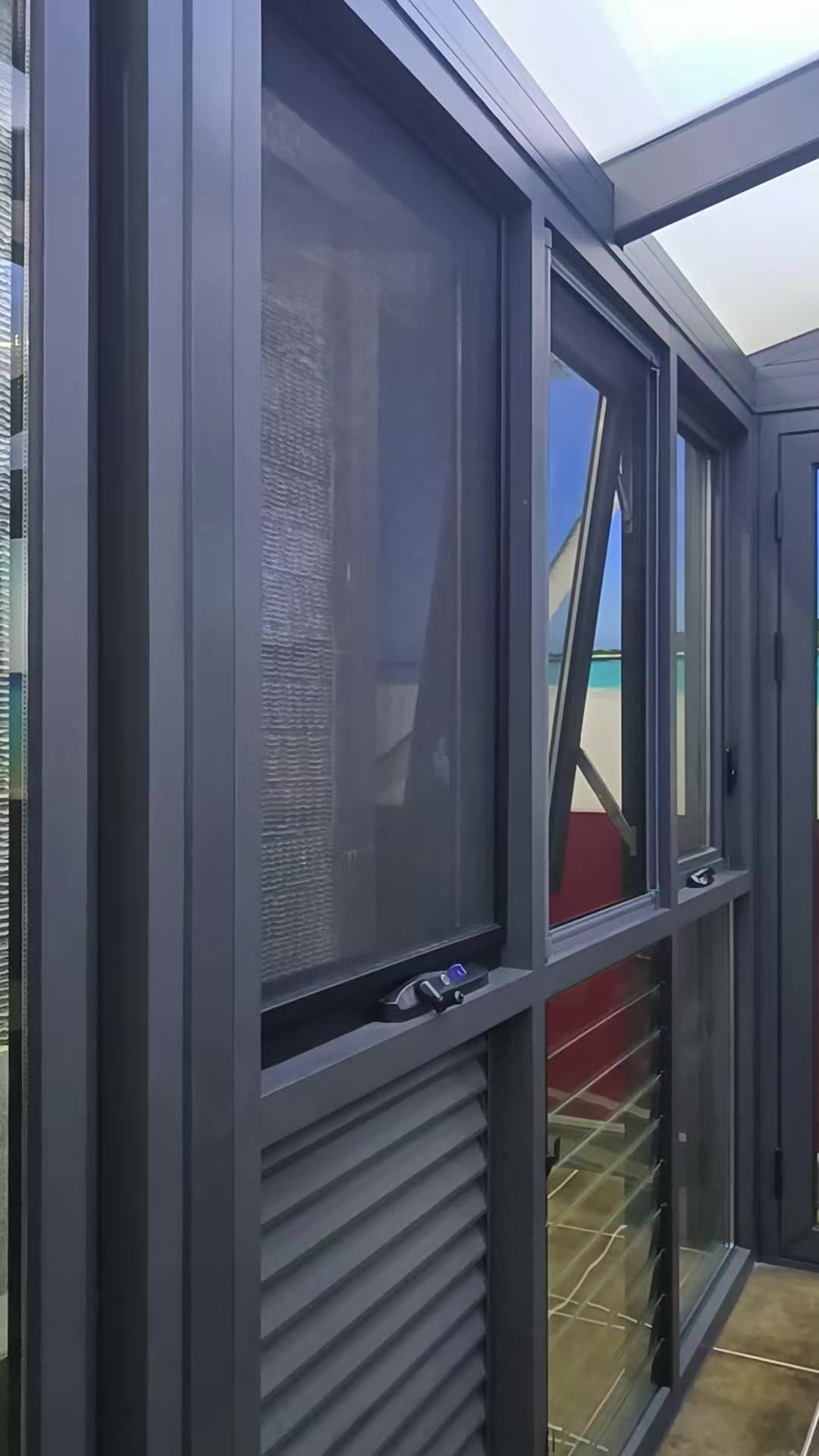 As2047 Aluminum Chain Awning Windows Aluminum Framed Fixed Double ...