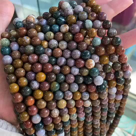 Ocean Agate Stonebeads Wholesale Natural Stone Smooth Loose Round ...