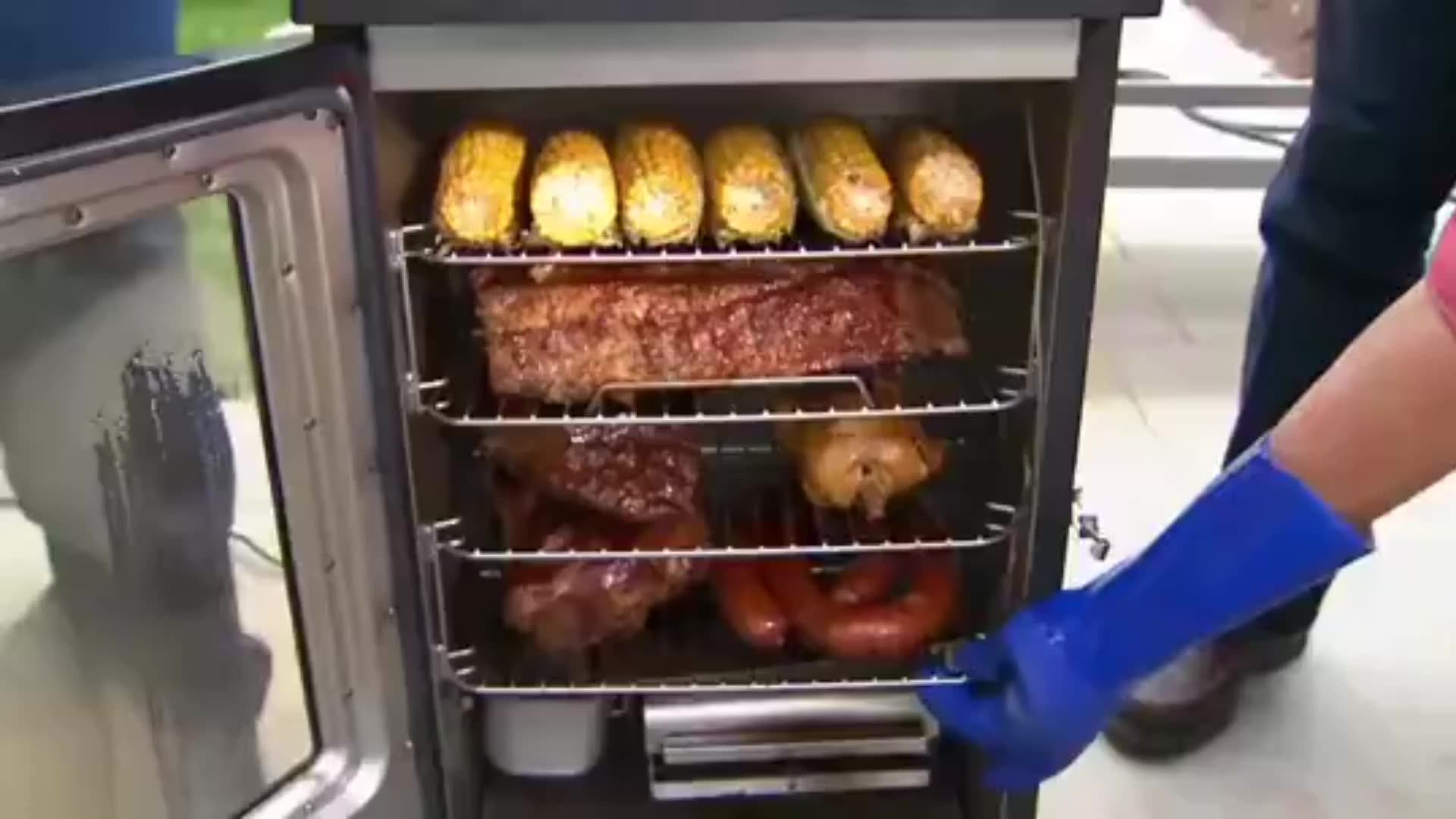 Electric Smoke Barbecue Stove Fish Meat Smoker Smoked Pork Sausage ...