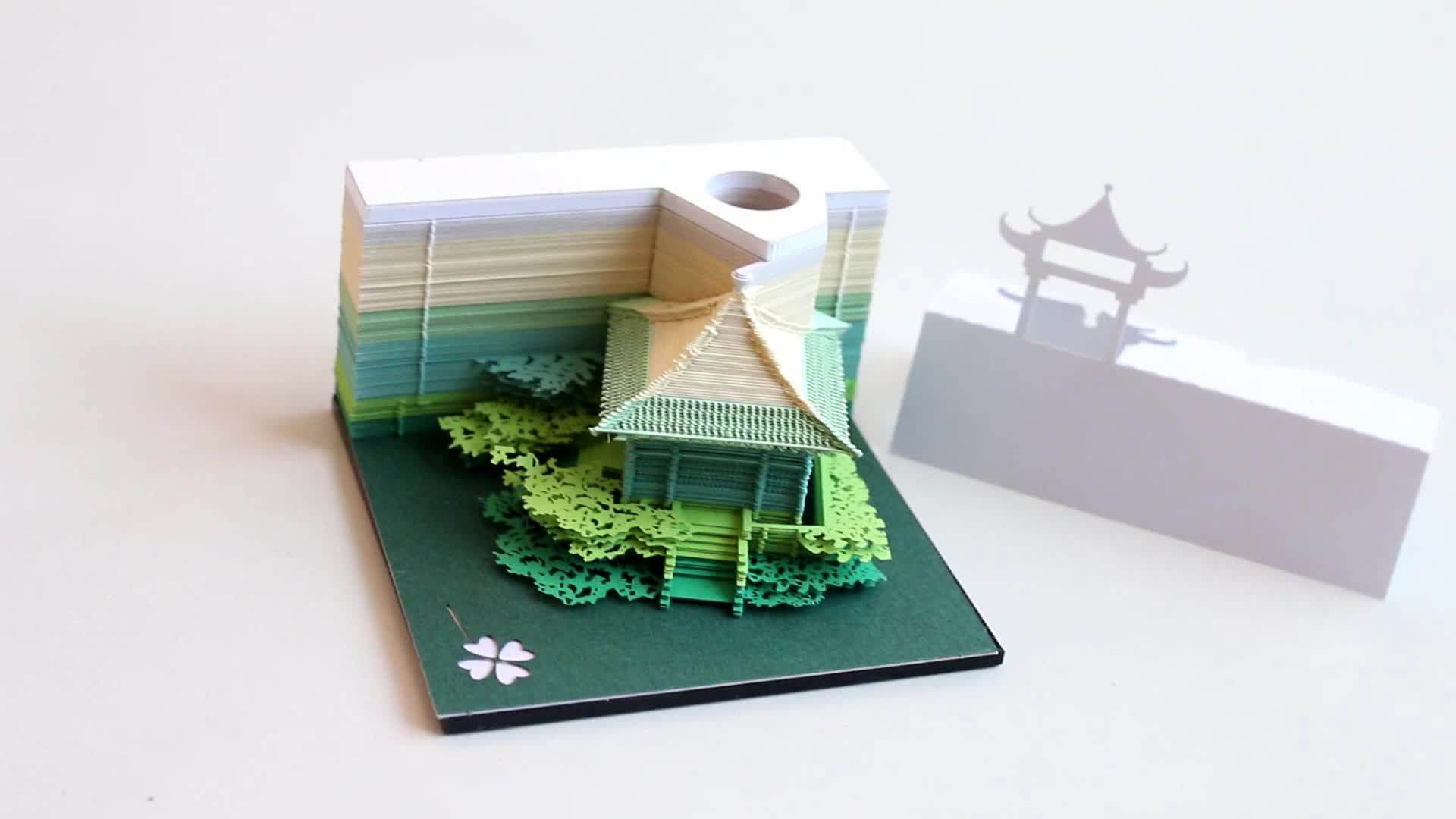 Rslipin 3d Paper Layered Funny Promo Memo Pad Building Block Shaped ...