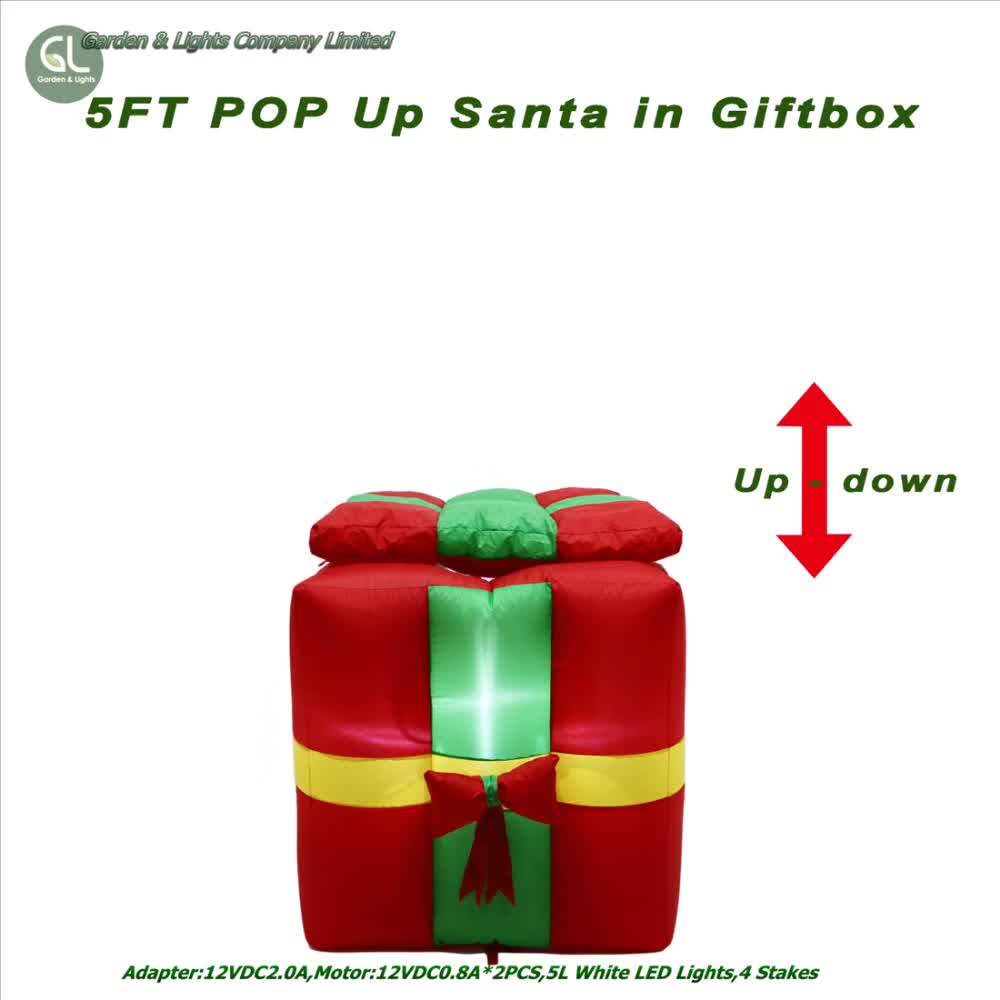 Holiday Living Airblown Christmas Inflatable Animated Santa,Inflatable ...