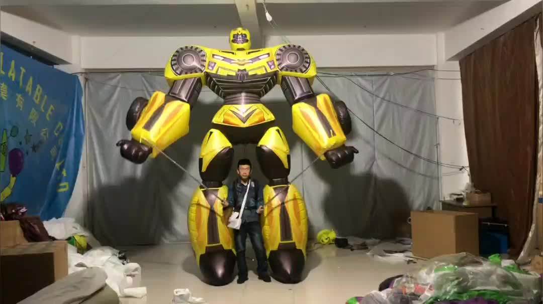 Parade Decoration Yellow Inflatable Walking Puppet Transform Car Robot ...