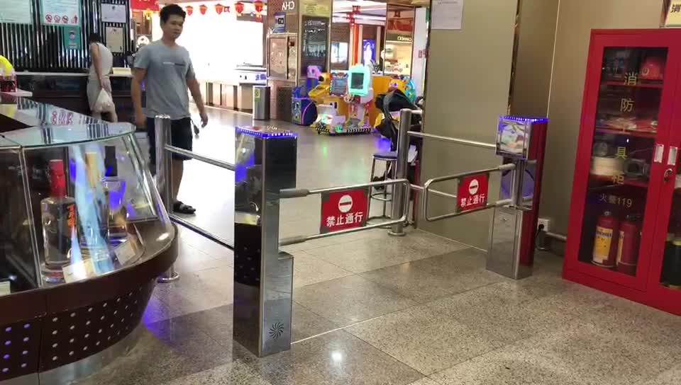 Original New Supermarket Exit Entrance Automatic Swing Barrier Gate ...