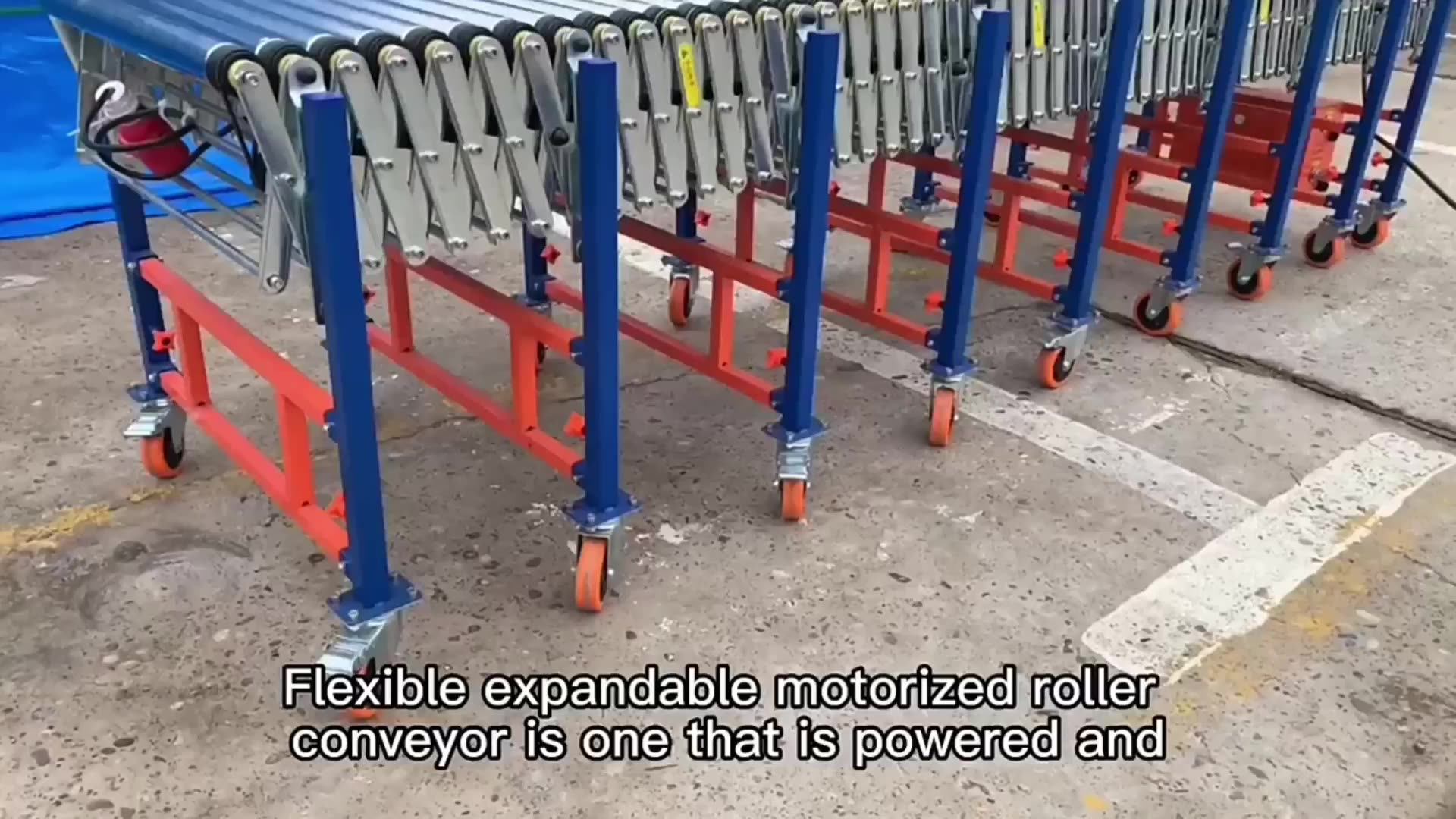 Portable V Belt Conveyor Line Motorized Flexible Roller Conveyor ...