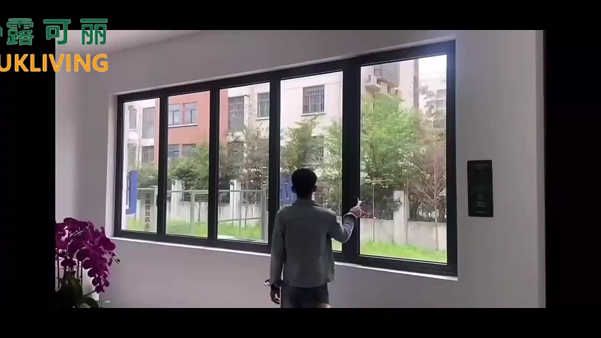Lukliving Tempered Glass Bifolding Windows Horizontal Thermal Break ...