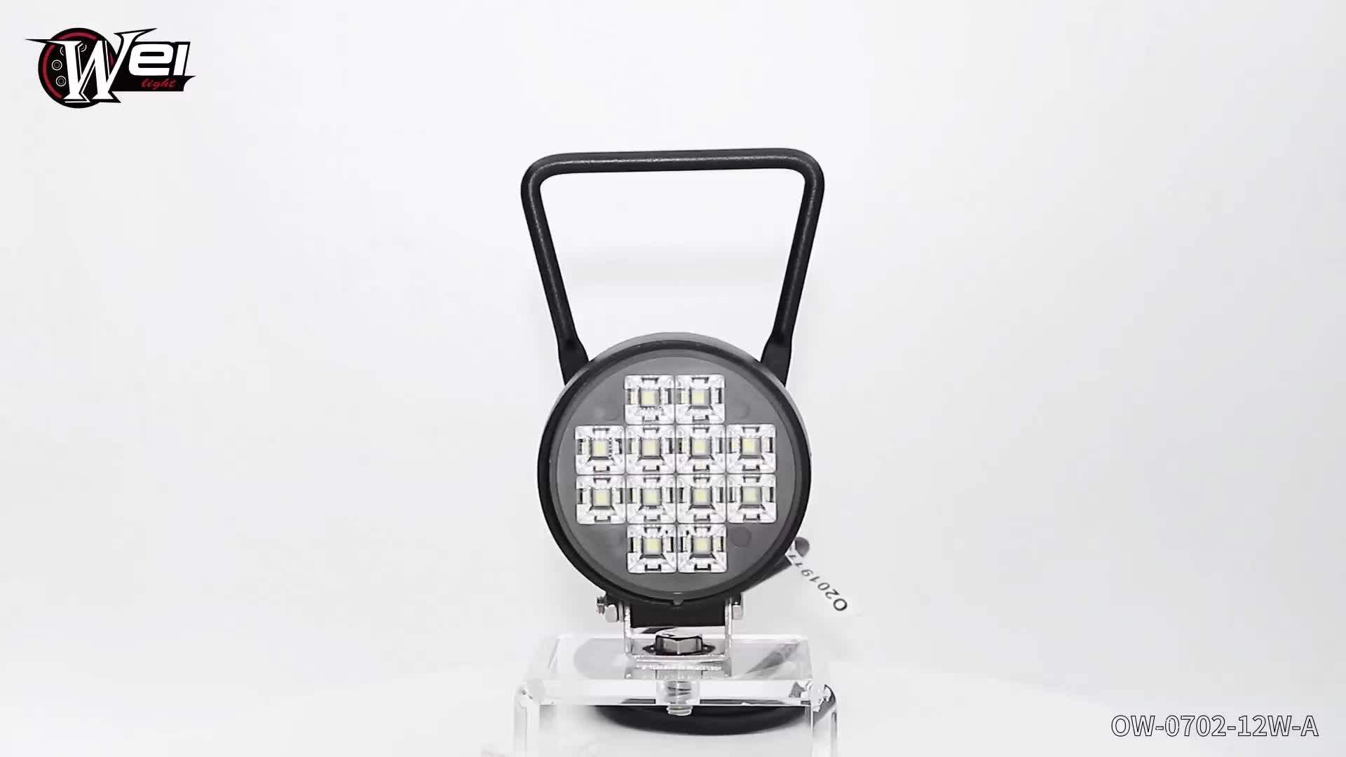 12w Small Ip68 Waterproof Led Work Light With Switch And Handle - Buy ...