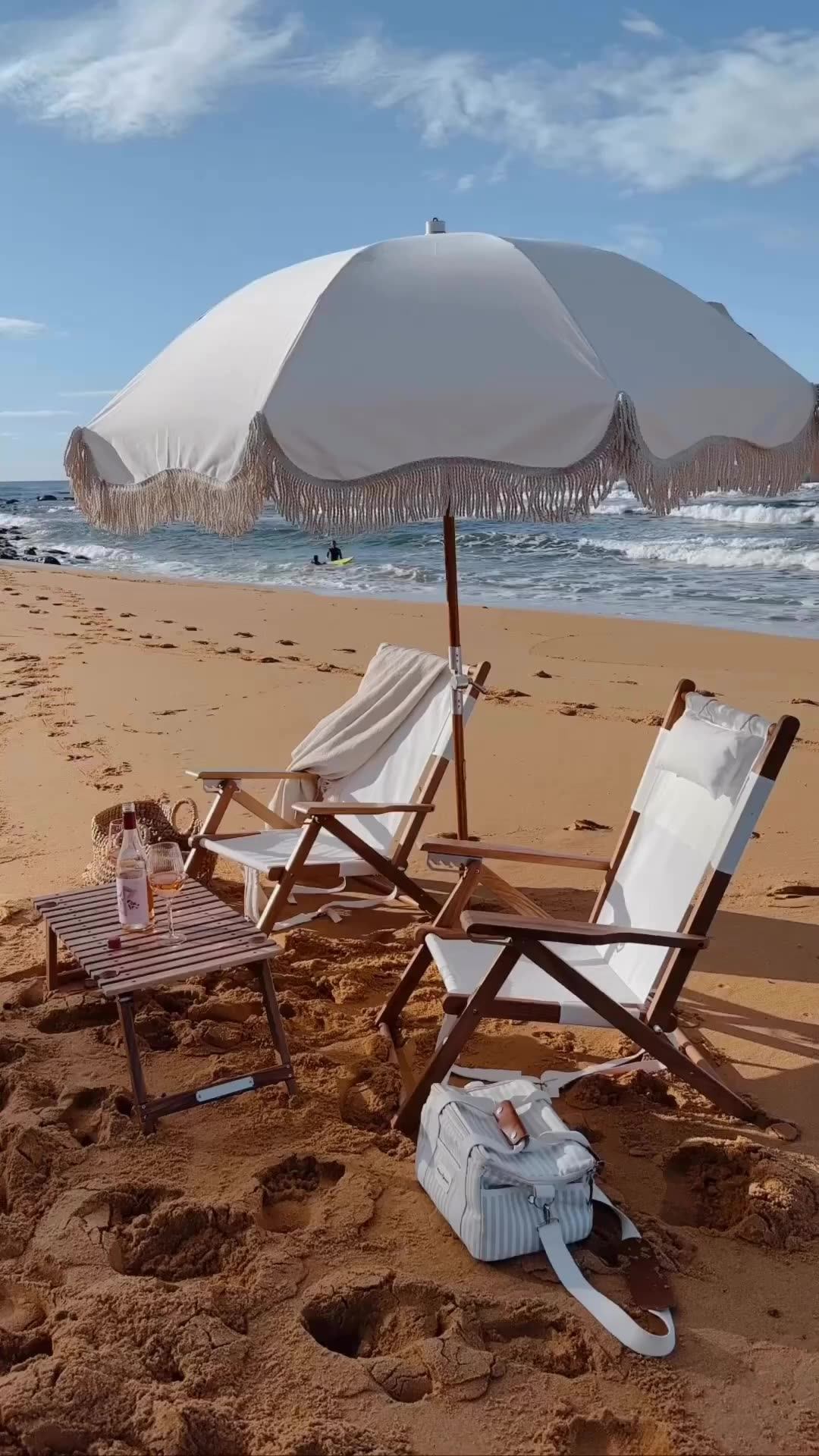 Manufacturer Outdoor Uv50+ Sturdy Big Sun Beach Parasols,Wooden Pole ...