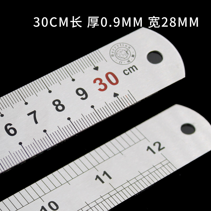 [USD 5.25] Thickened stainless steel ruler 15 30 50 60 cm1 2m steel ...