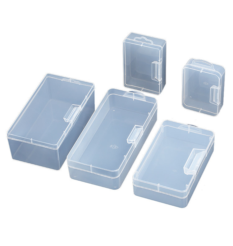 Rectangular electronic storage box plastic white tool box small ...