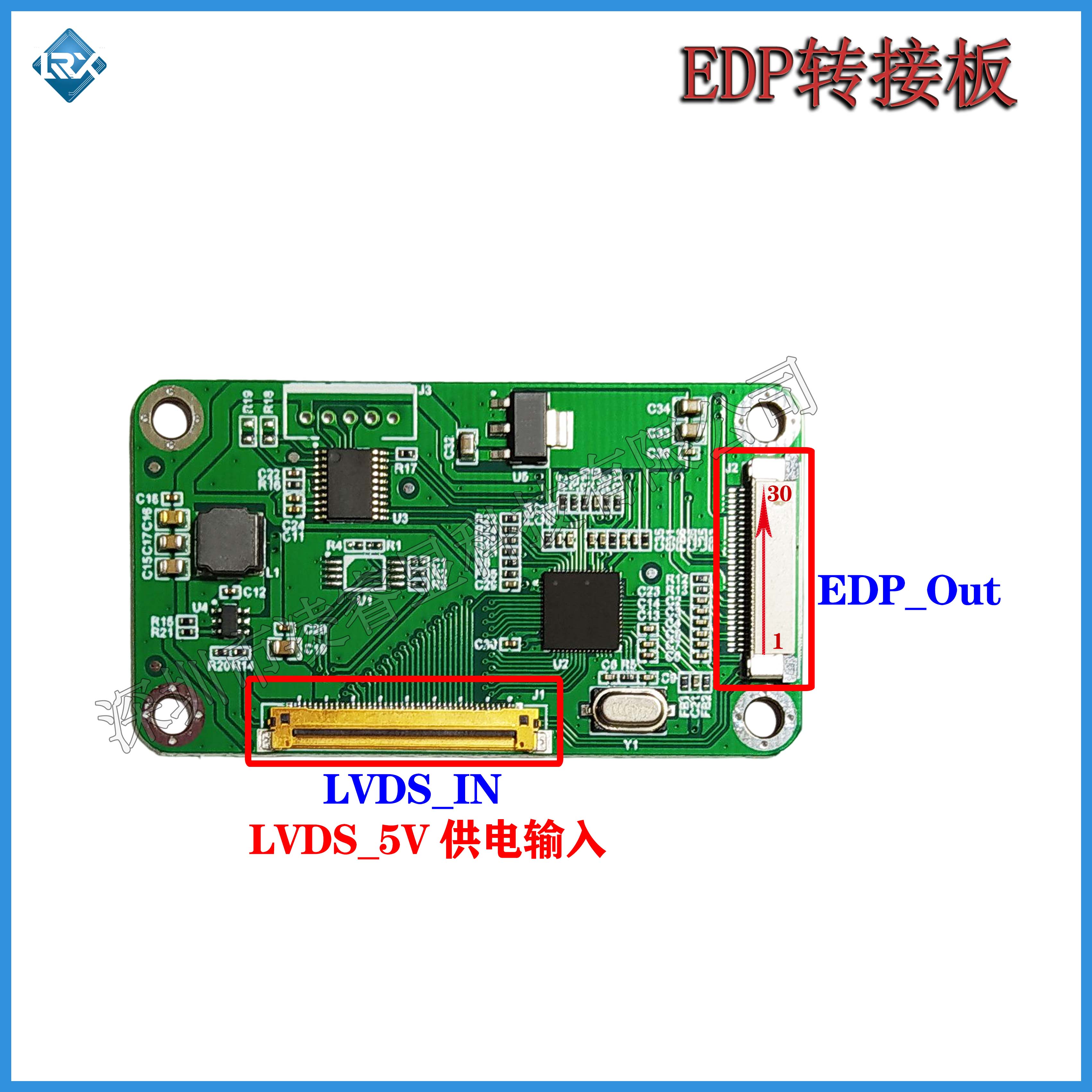 [USD 18.66] LVDS to EDP adapter plate EDP adapter plate LVDS IPEX-40P to EDP30P ultra-thin ...