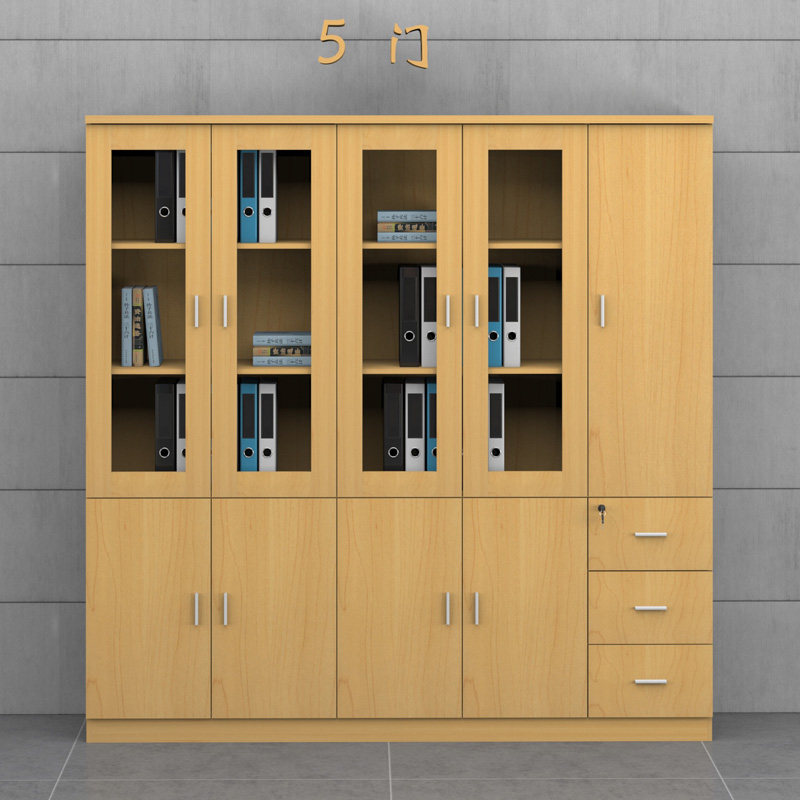 Custom file cabinet data cabinet wooden lock simple modern office high ...