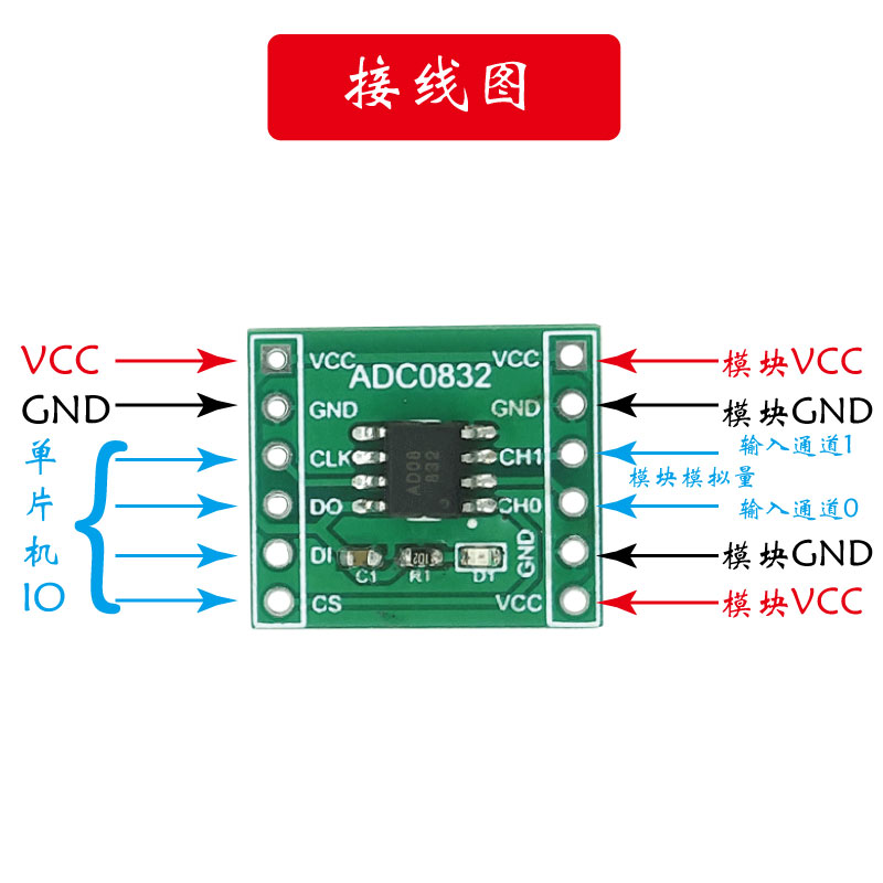ADC0832 ADC模块 — wiki