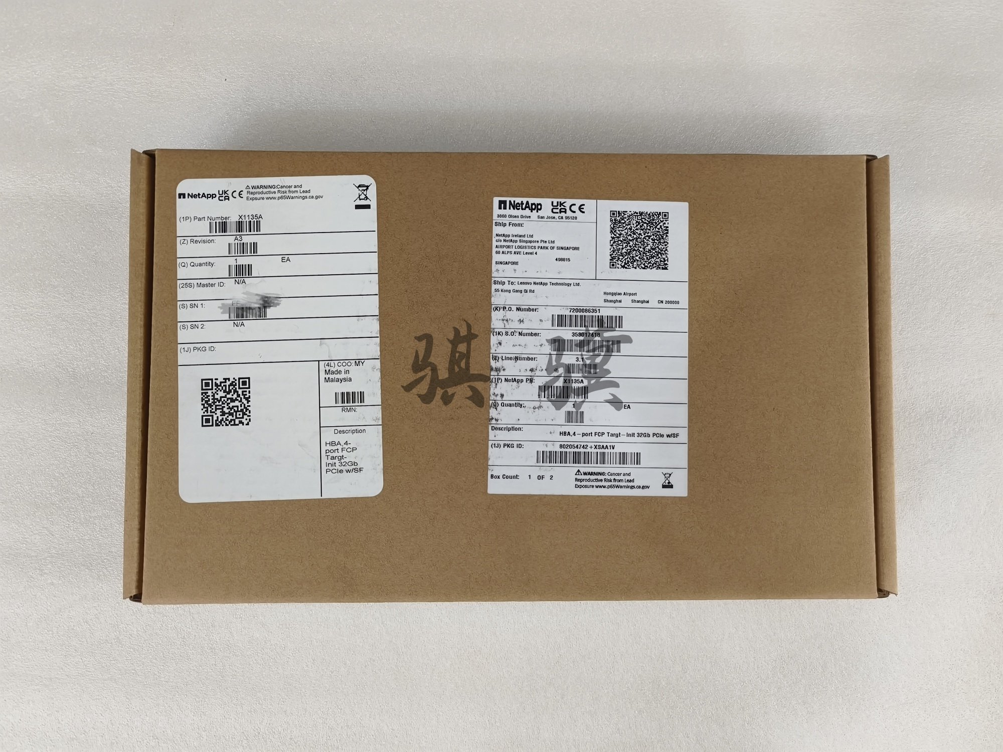 X1135A-R6 全新 NETAPP FAS8300 4口 32Gb FC扩展卡 111-03648