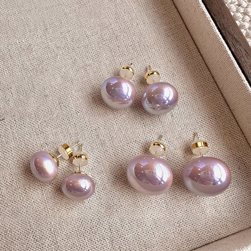 Classy key aurora purple pearl earrings review | french chic earrings ...