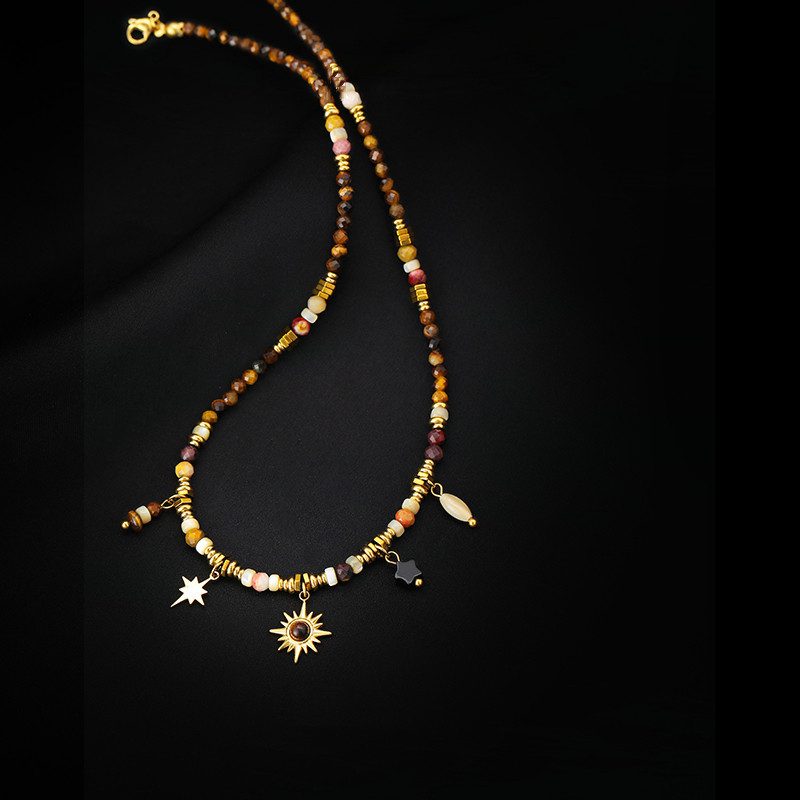 法式优雅必备！Classy key美拉德串石项链，让你秒变时尚Icon！-领针-淘宝好物网