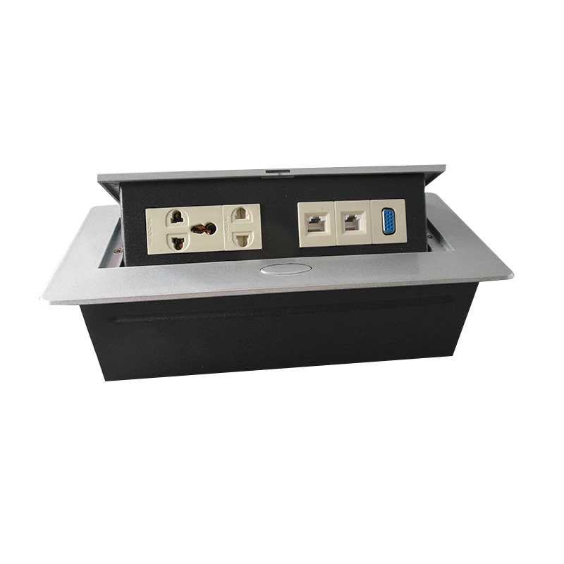 Buffer hidden conference table cable management box USB multi-function ...