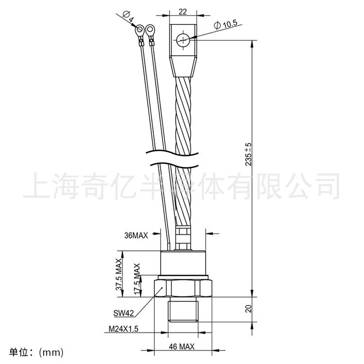 SKT300-16E high-power bolt-shaped thyristor SCR