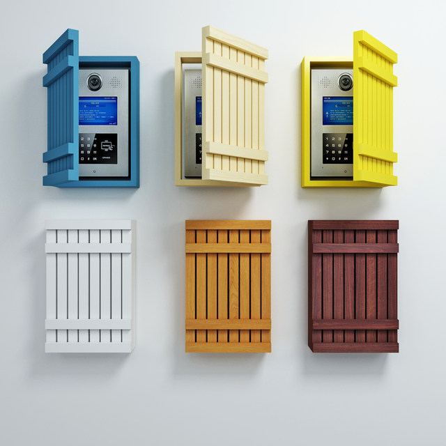 Creative door video phone intercom covering wall hole decorative box ...