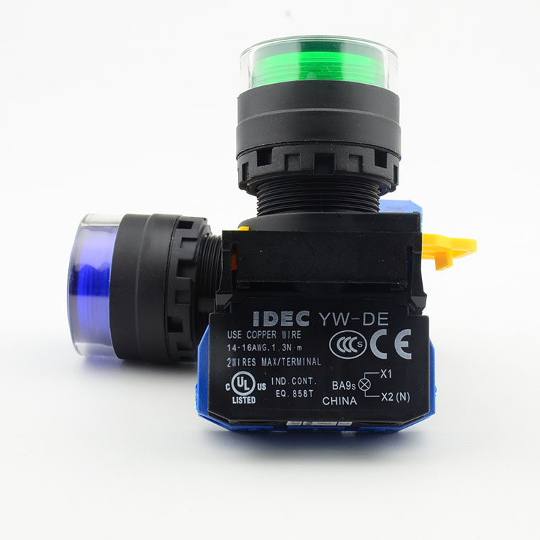 [USD 11.59] brand new IDEC and spring belt lamp button YW1L-MF2E10Q4G R ...