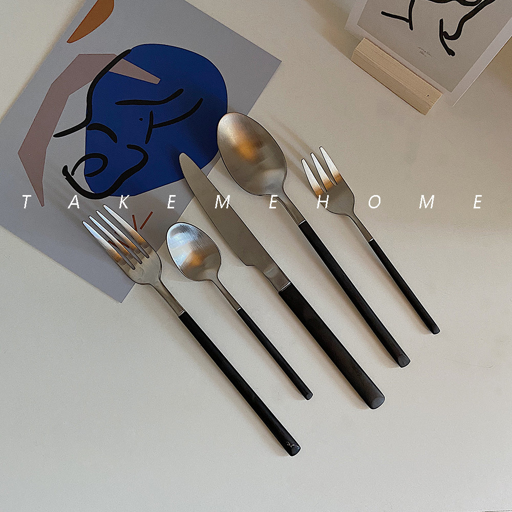 Trendy 304 stainless steel dessert fork and spoon set: the new favorite ...