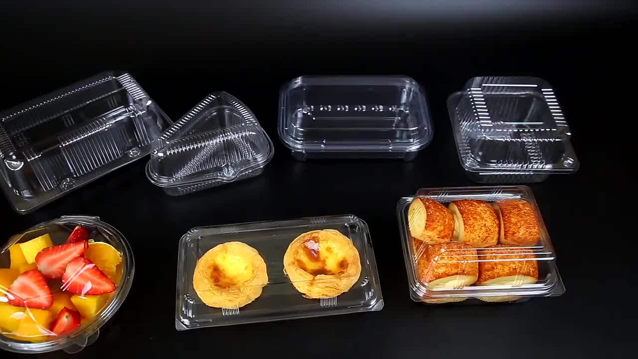 Disposable Plastic Clamshell Blister Croissant Packaging Box Clear ...