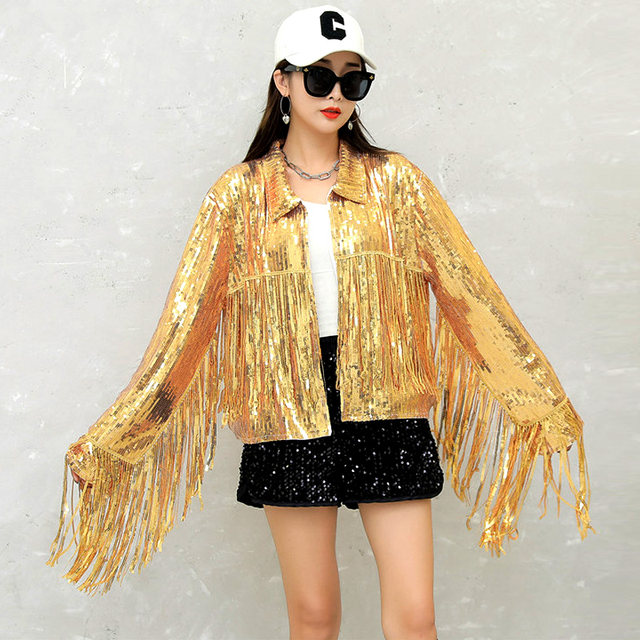 Fracus jacket female anchor singer dance stage performed out of ...