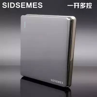 Type 86 wall concealed frameless large board switch socket panel silver ...