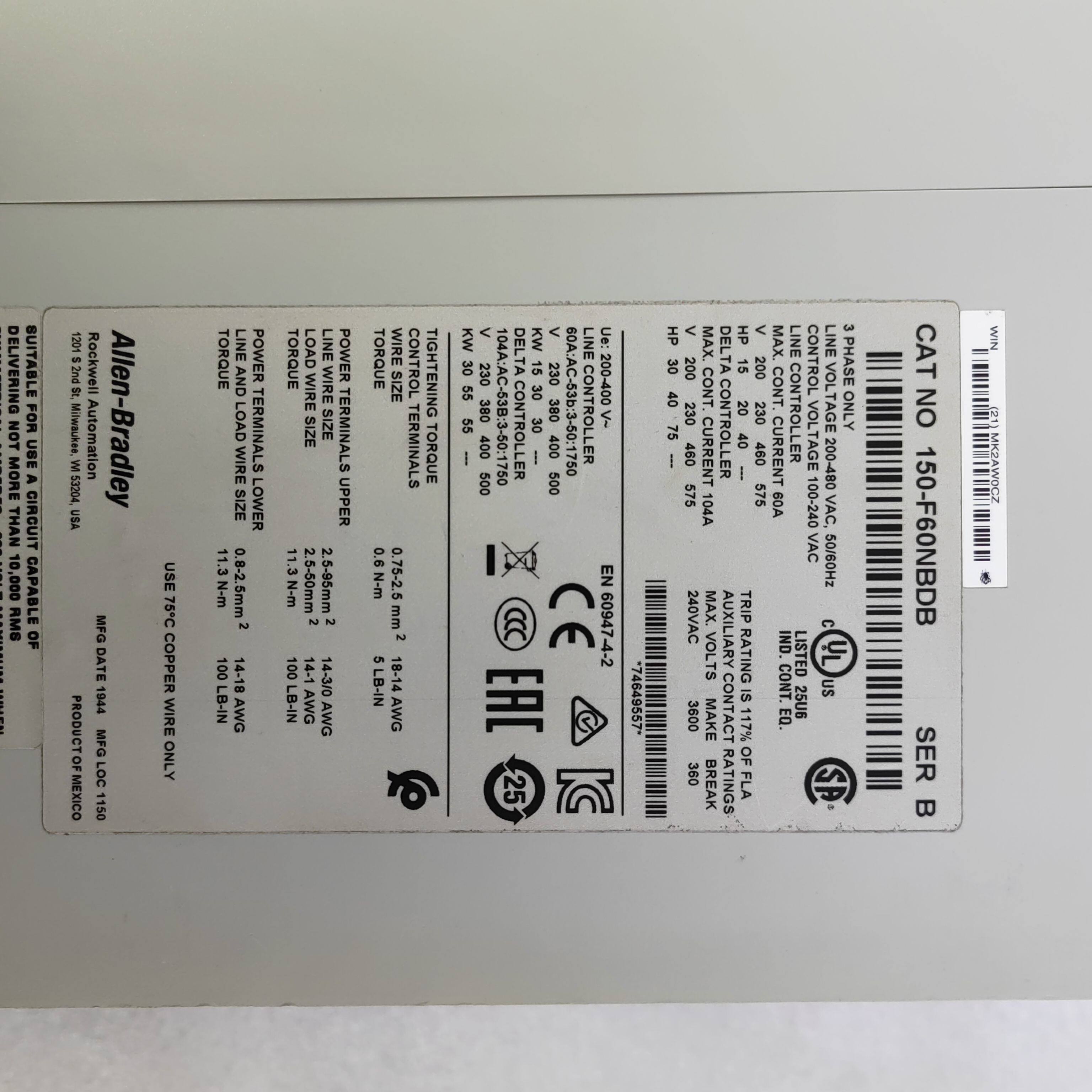 议价CAT NO 150-F60NBD软启动器控制头｜工业控电神器！AB SMC-Flex软启动器全新到手体验🔥-高压启动器-淘宝好物网