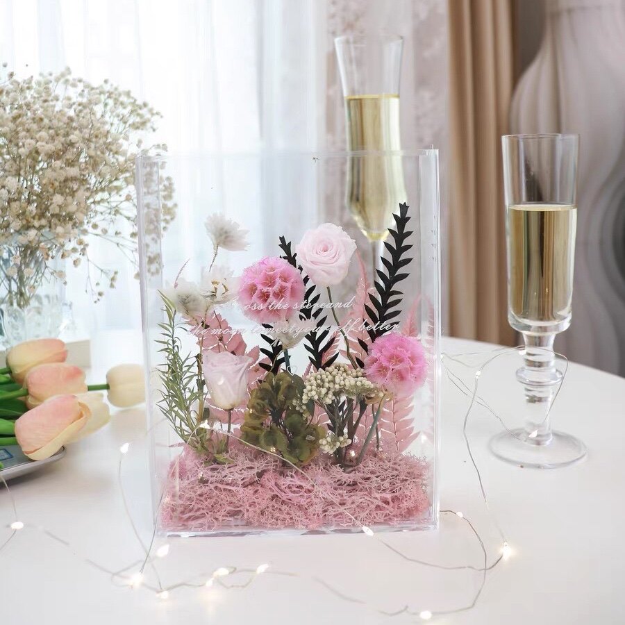 New valentine's day gift trend: diy preserved flower acrylic box for ...