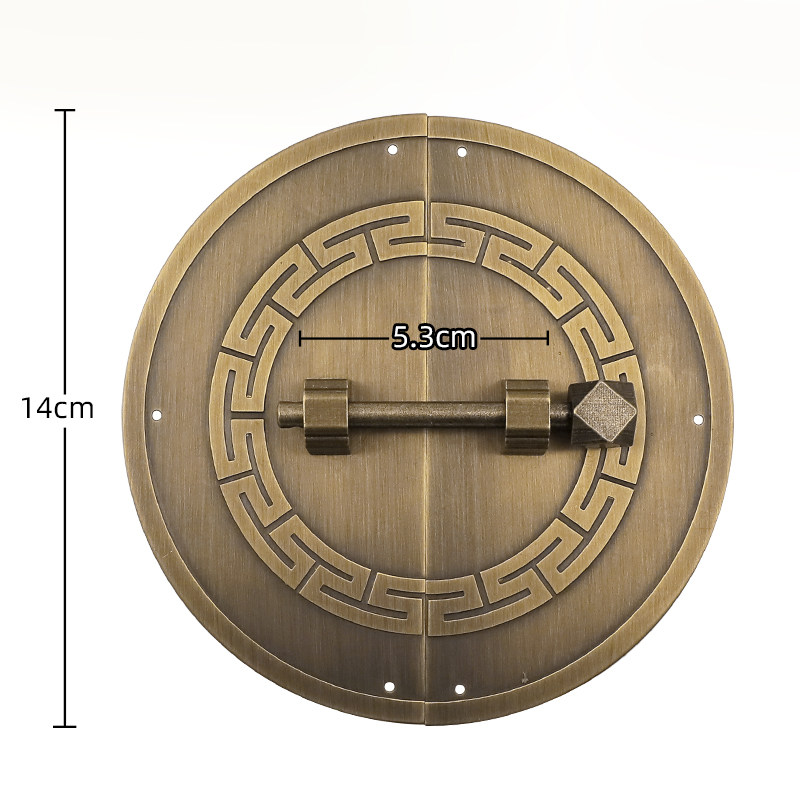 [USD 14.39] Antique copper lock head lock door lock old copper locker ...