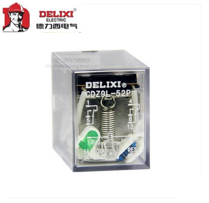 Delixi small intermediate relay CDZ9L-52P HH52PL with lamp 8 feet AC220V DC24V
