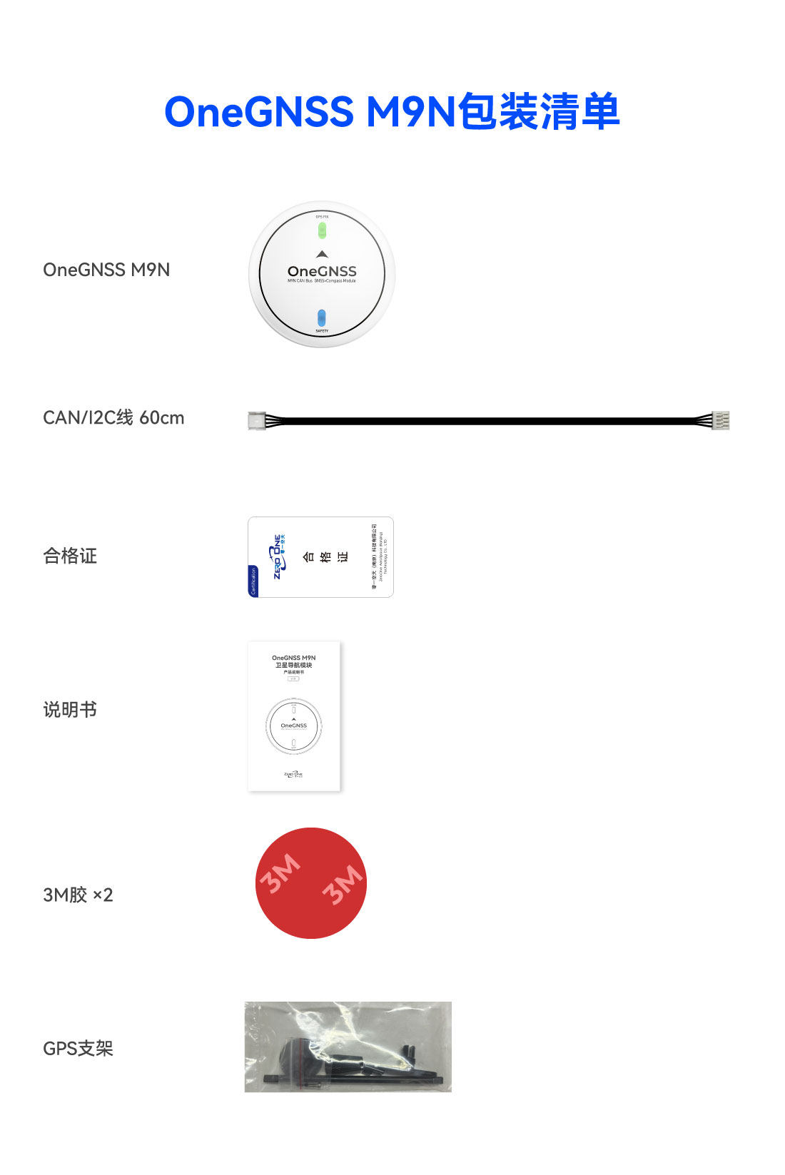 ZeroOne OneGNSS M9N卫星定位模块 – 零一飞行官网