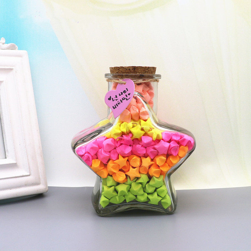 [USD 6.14] Lucky Star wishing bottle Star bottle storage tank Cork ...