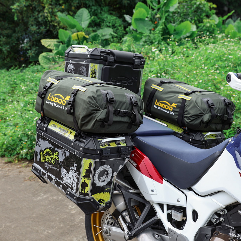 LOBOO radish motorcycle rear bag tail bag riding bag folding backbone ...