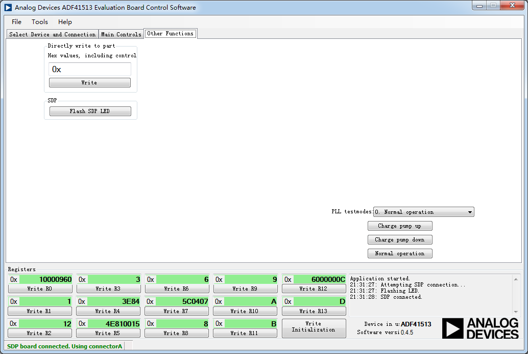 ADF41513 register configurator ADI official software configuration ...