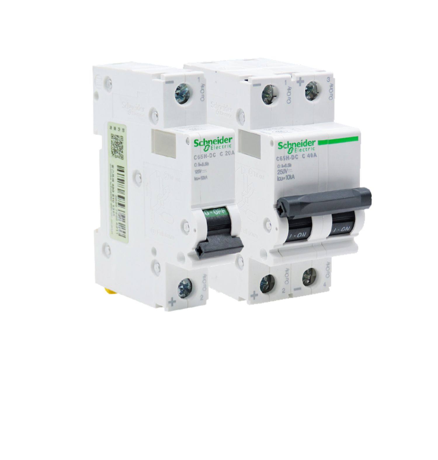 原装施耐德1P直流空开iC65N断路器C65H-DC 2P短路器微断10A20A63A-阿里巴巴
