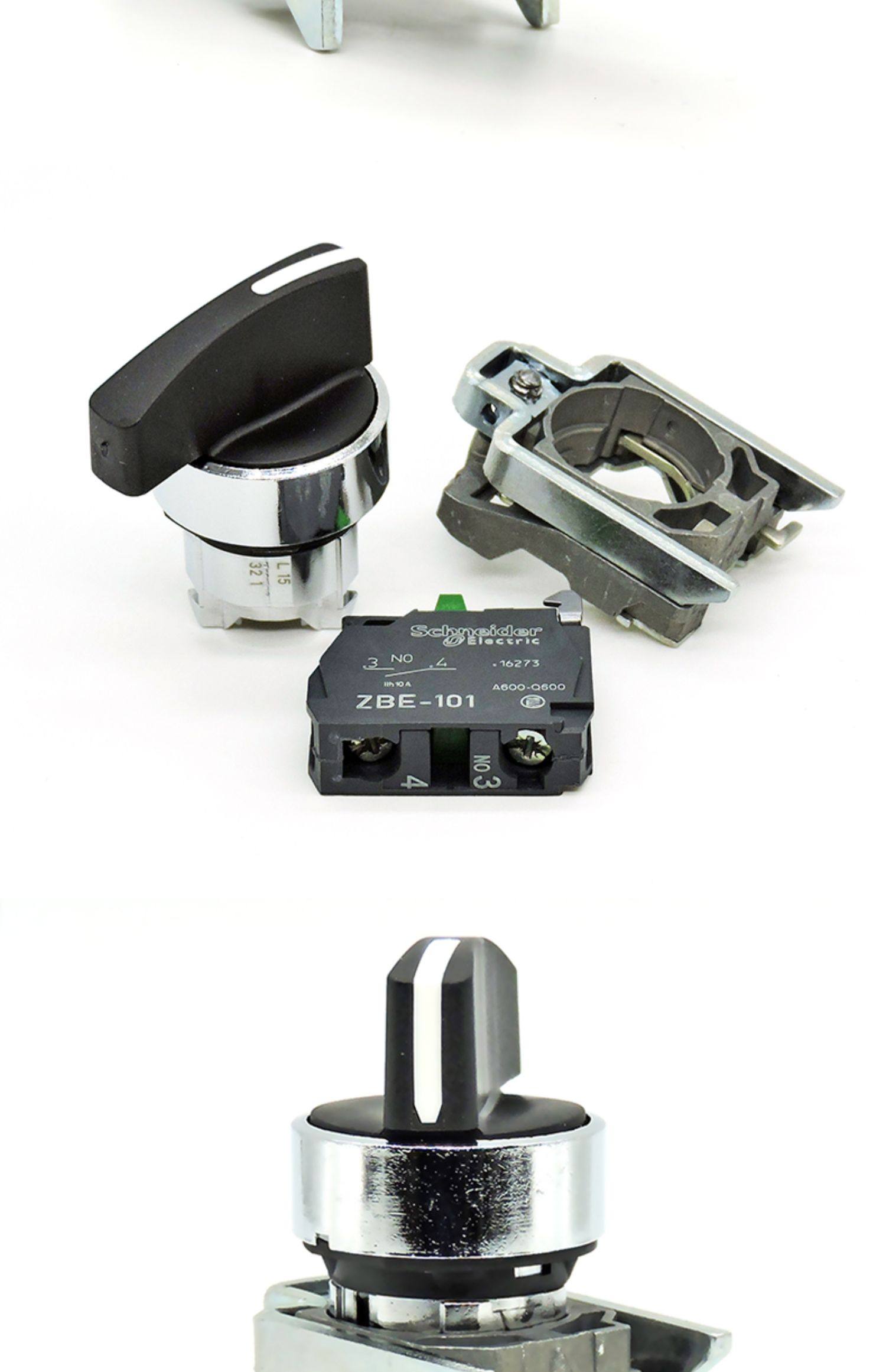 原装进口施耐德XB4二位三档选择按钮开关BD21长短柄BJ33 钥匙BG25-阿里巴巴