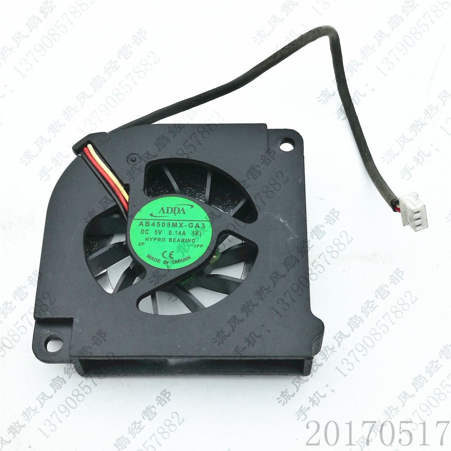 Shenzhou HASEE L3800 Notebook CPU Fan ADDA AB4505MX-GA3 X 5V 0 14A 3 LINES