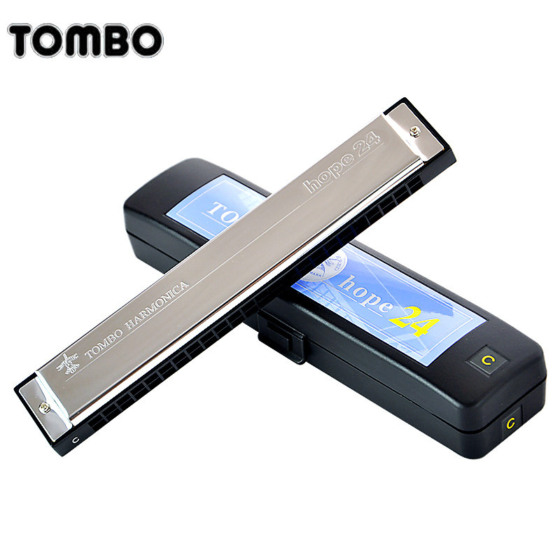 Japan TOMBO Tongbao 6624 harmonica 24 hole professional performance ...