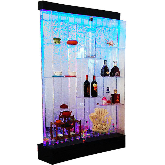 Water curtain wall wine cabinet screen, living room, fish tank ...