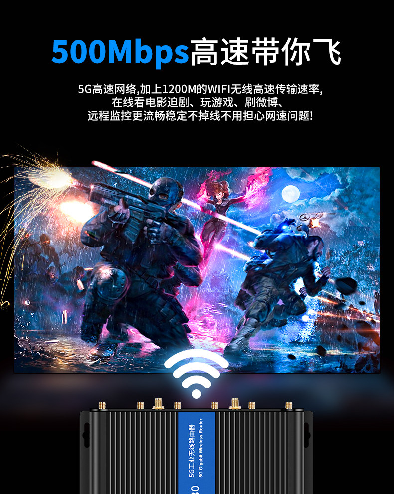 SY30 识云科技5G工业路由器转千兆网口有线转双频千兆WIFI大功率-淘宝网