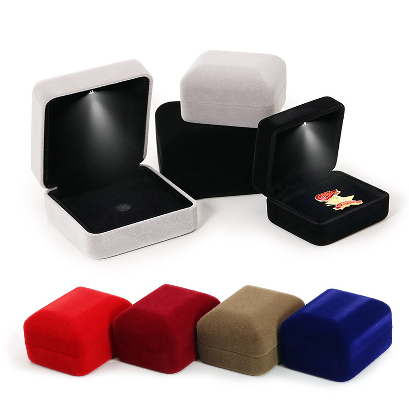 Luminous badge box: velvet gold coin box packaging, customized medal ...