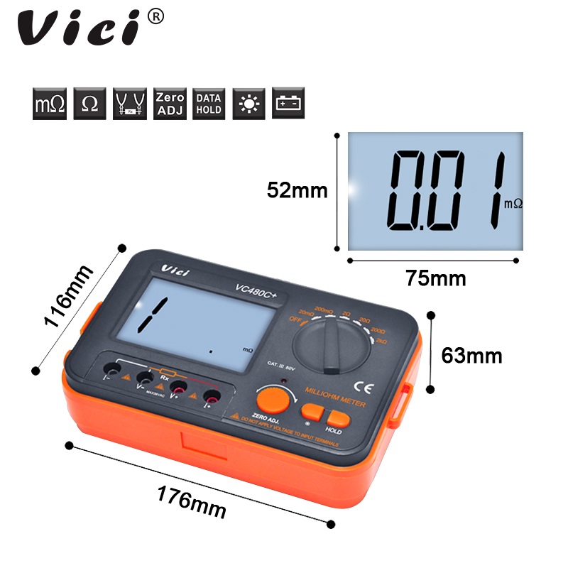 VICI维希特VC480C+数字毫欧表，你的电路检测小能手？揭秘低电阻测试新神器！-兆欧表-淘宝好物网